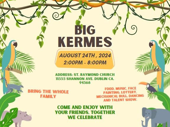 St. Raymond Catholic Church in Dublin – Join Us! Big KERMES on Aug 24