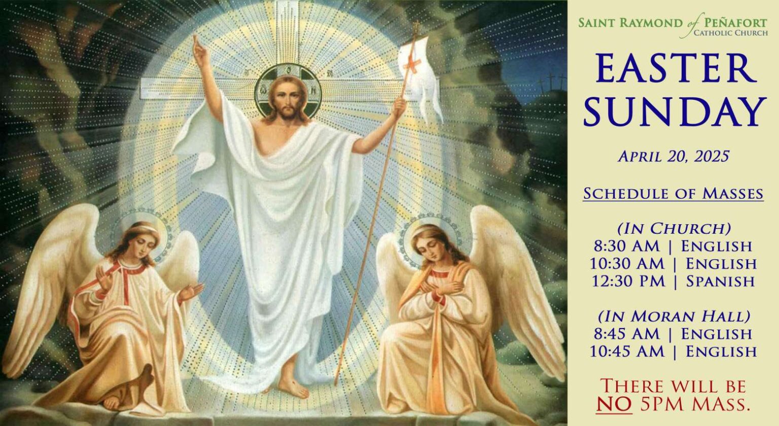 St. Raymond Catholic Church in Dublin – EASTER SUNDAY Schedule of Masses