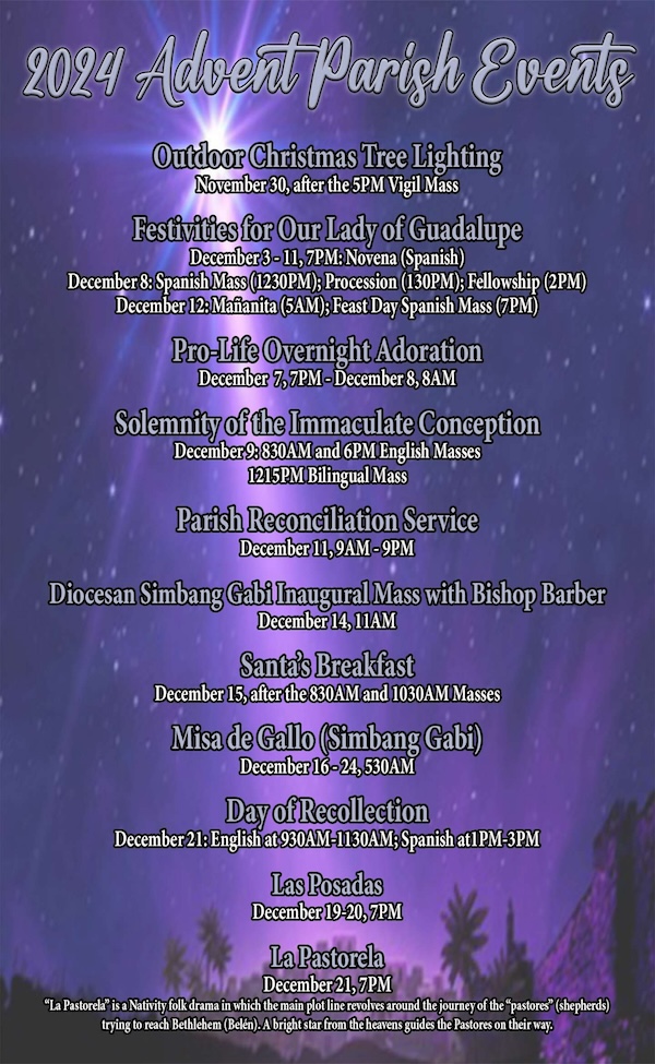St. Raymond Catholic Church in Dublin – 2024 Advent Parish Events (Updated)