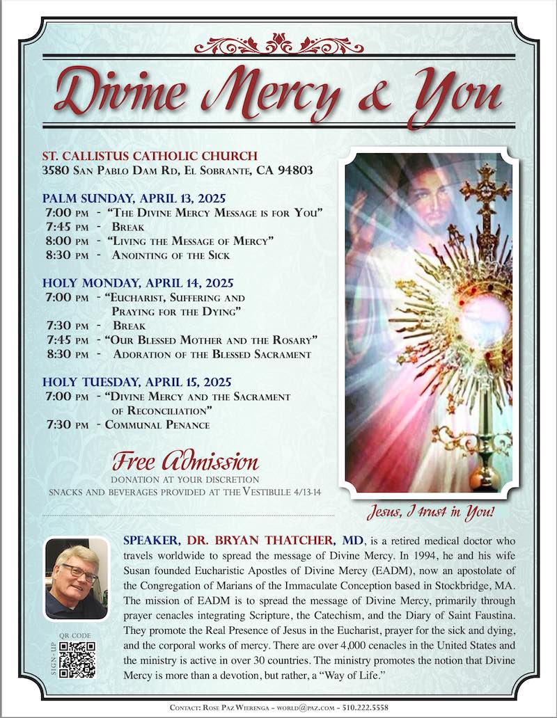 St. Raymond Catholic Church in Dublin – Come for talks on the “Divine ...